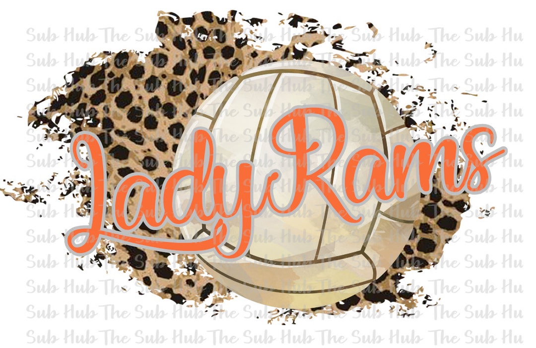 Lady Rams Volleyball Orange Ready to Press Sublimation Transfer Shirt ...