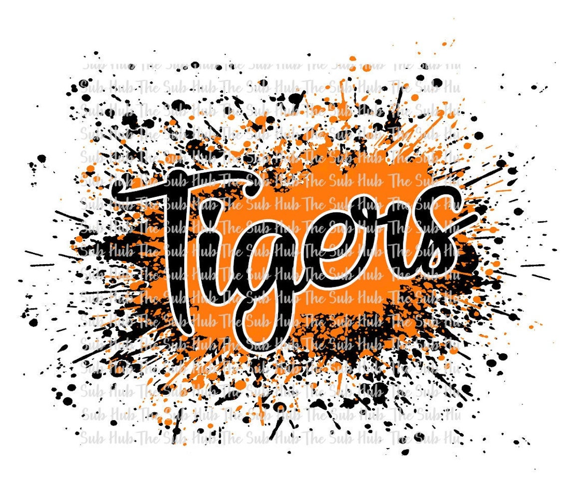 Tigers Splatter | Sublimation Design | PNG File | Digital Download ...