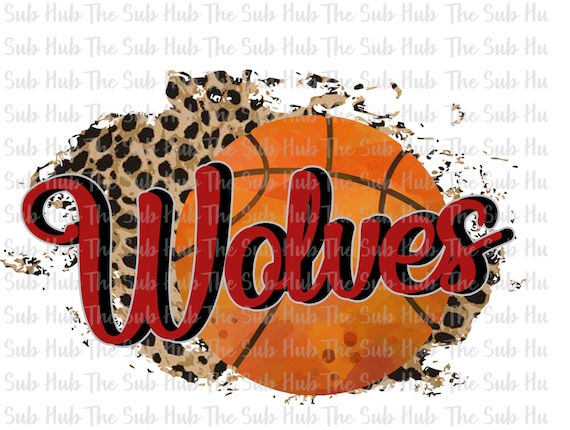 Wolves Basketball Sublimation Design PNG File Digital | Etsy