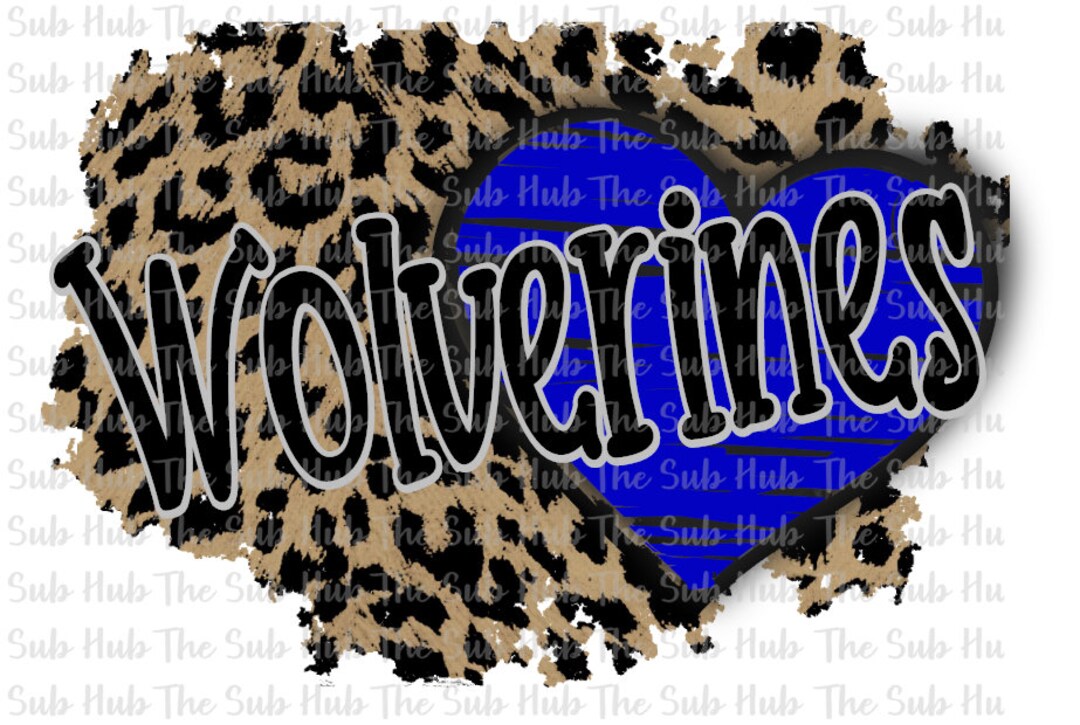 Wolverines Heart Sublimation Design PNG File Digital - Etsy