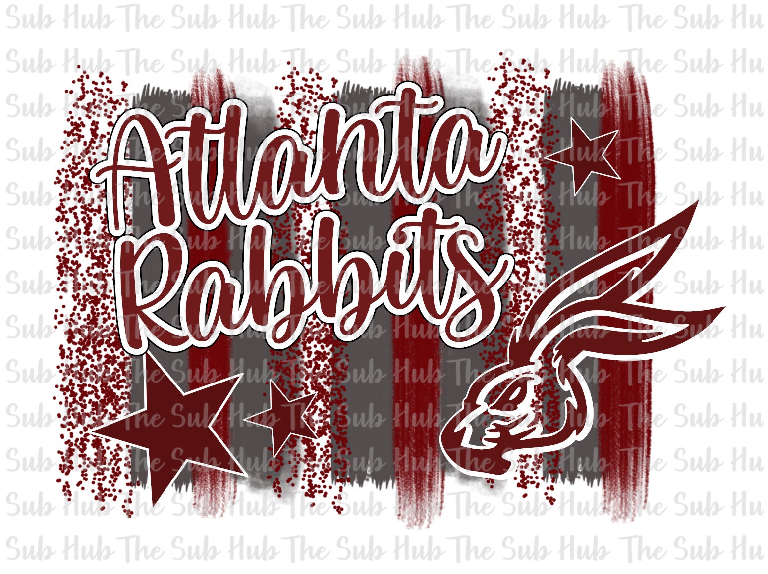 Atlanta Rabbits Sublimation Design PNG File Digital - Etsy