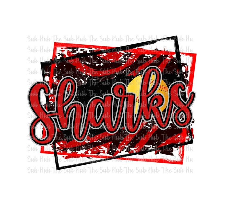 Sharks Softball | Sublimation Design | PNG File | Digital Download ...
