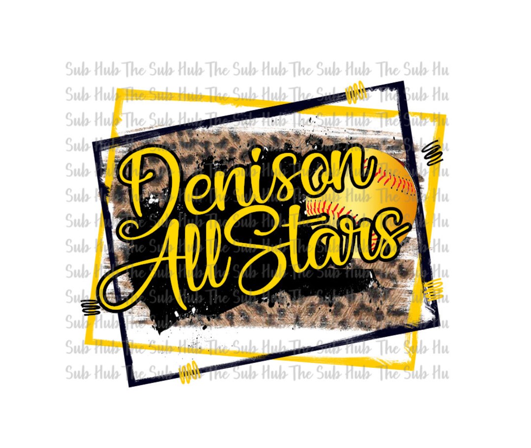 Denison All Stars Sublimation Design PNG File Digital Download Cheetah ...