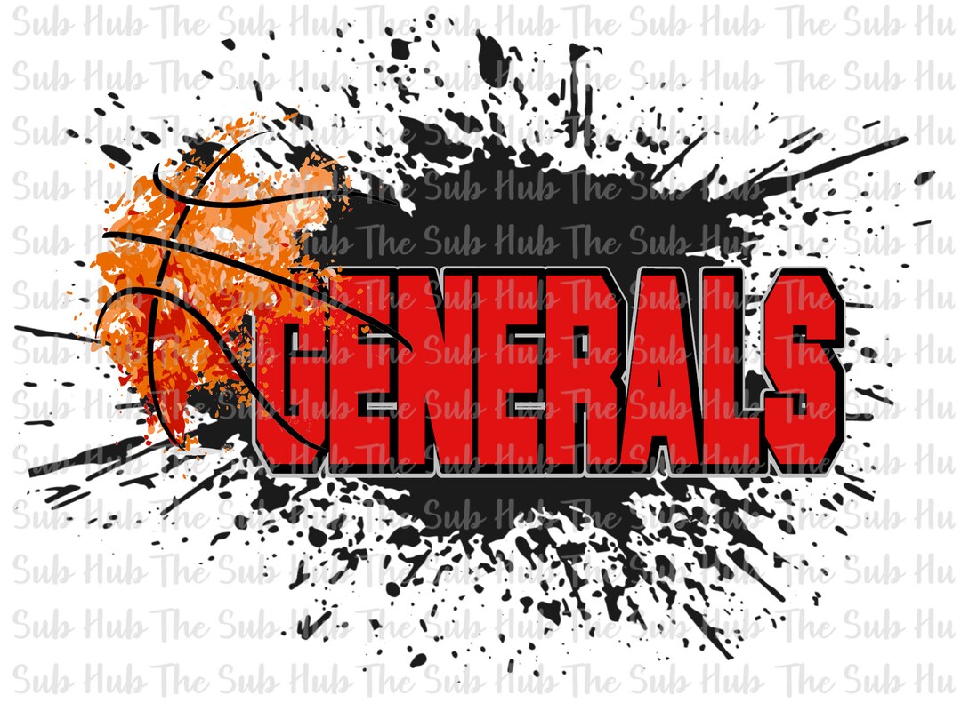 Generals Basketball Grunge | Ready to Press | Sublimation Transfer ...