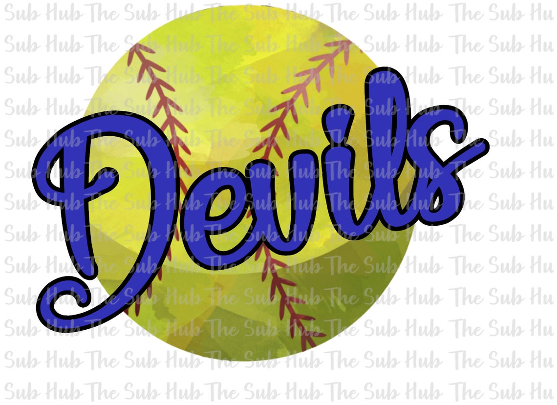 Devils Softball | | Sublimation Design | PNG File | Digital Download ...