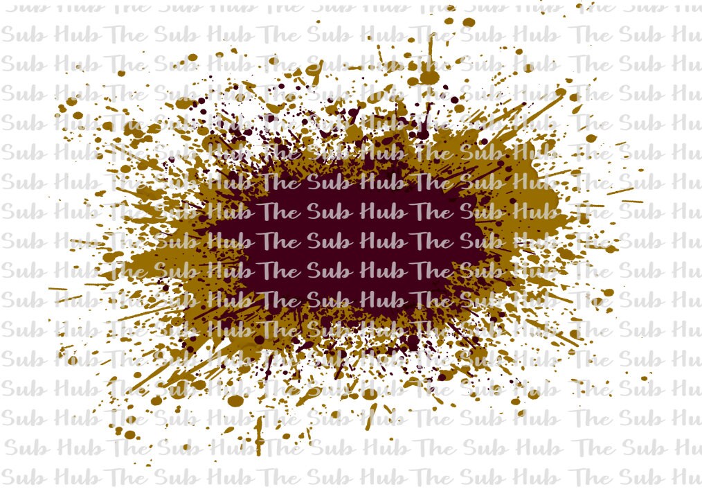 Splash Design, Maroon and Gold Background, Splatter | Sublimation ...