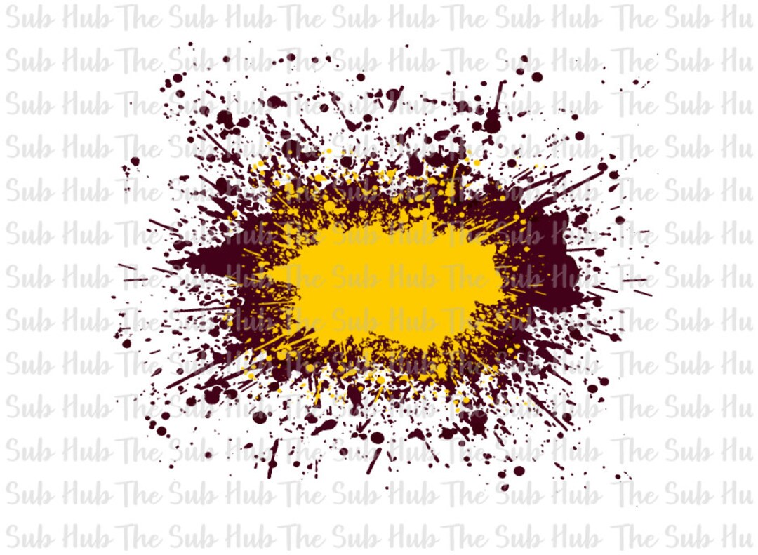 Splash Design, Maroon and Yellow Gold Background, Splatter ...