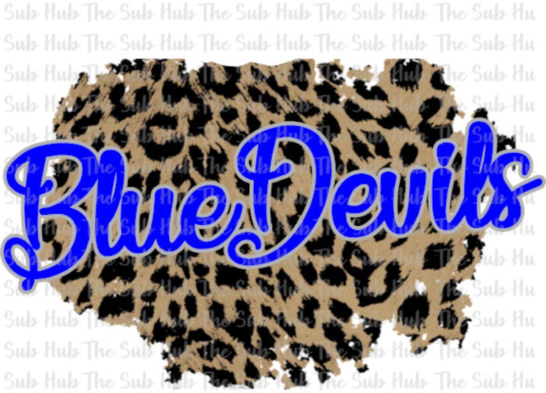 Blue Devils Sublimation Design PNG File Digital Download Cheetah ...