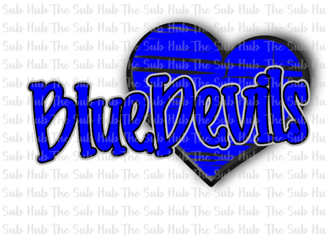 Blue Devils Heart | Ready to Press | Sublimation Transfer | Shirt ...
