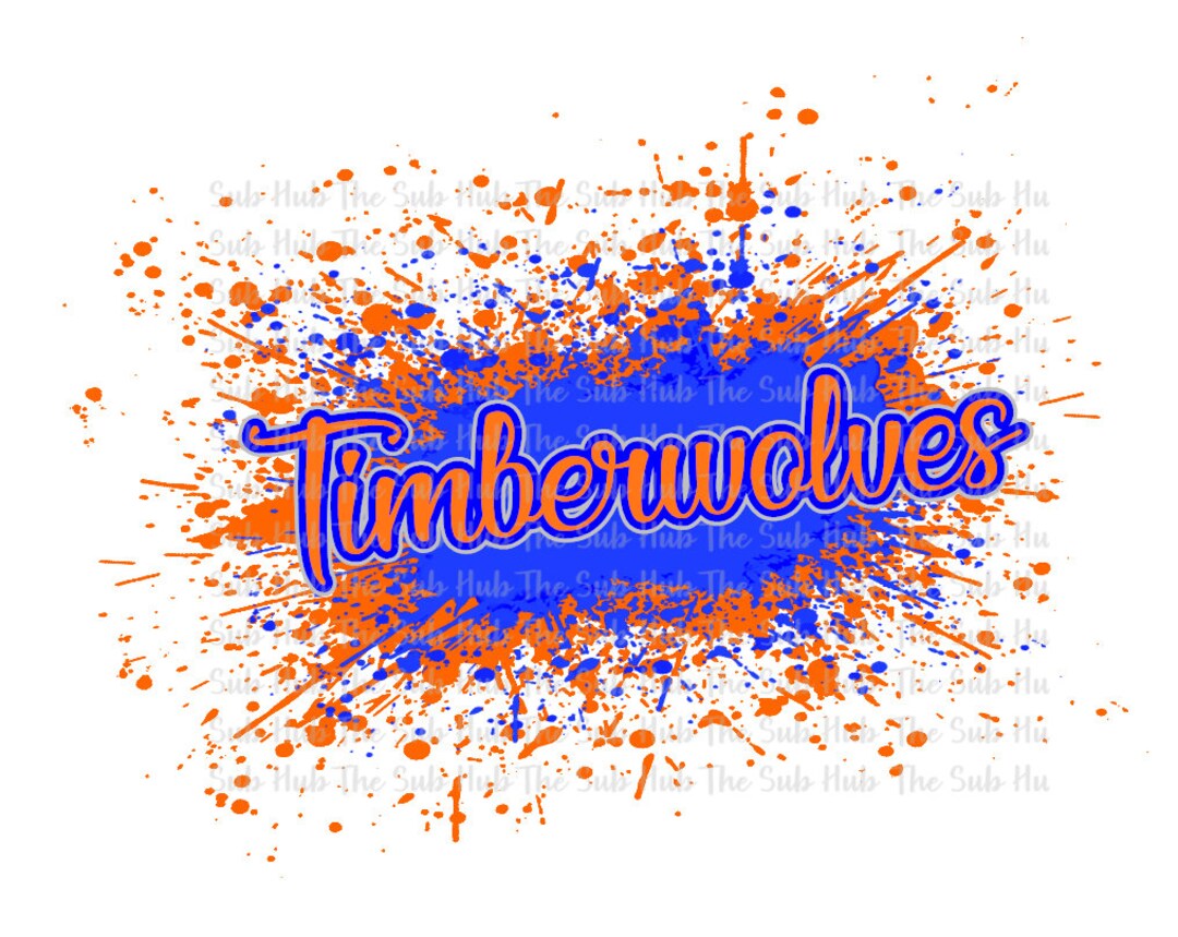 Timberwolves Splatter | Sublimation Design | PNG File | Digital ...
