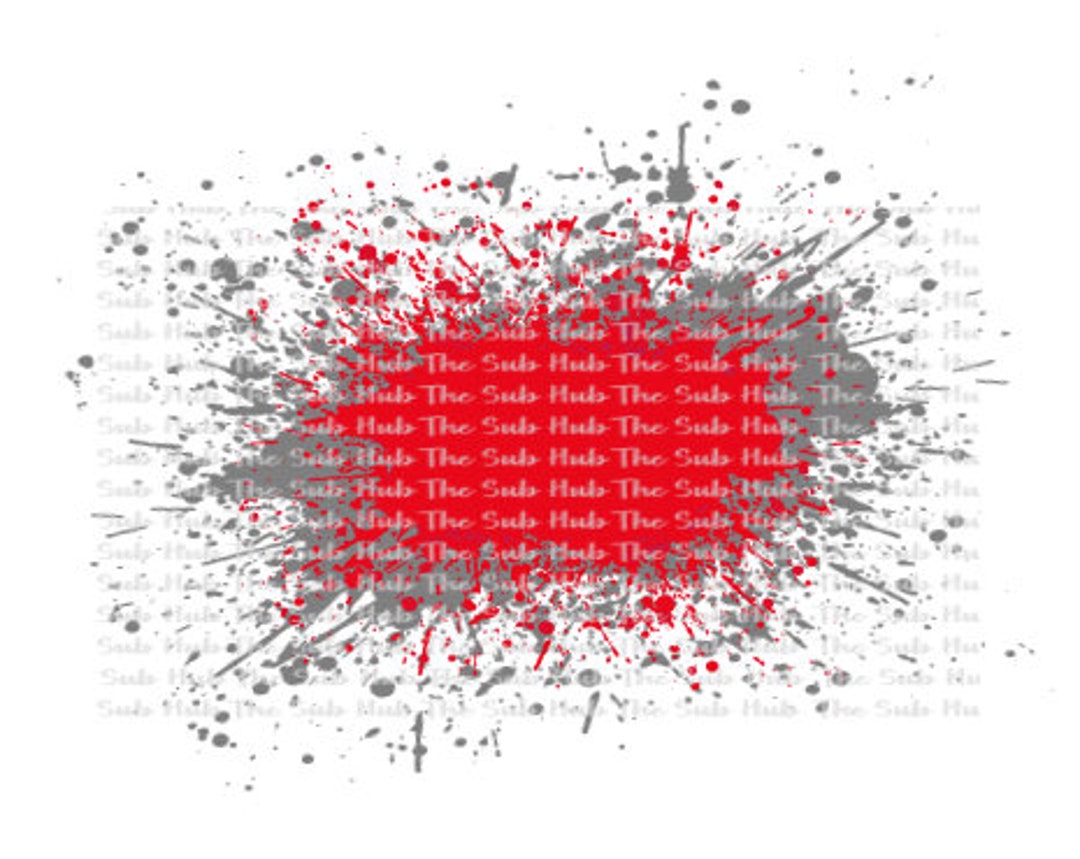 Splash Design, Red Background, Gray Splatter | Sublimation Design | PNG ...