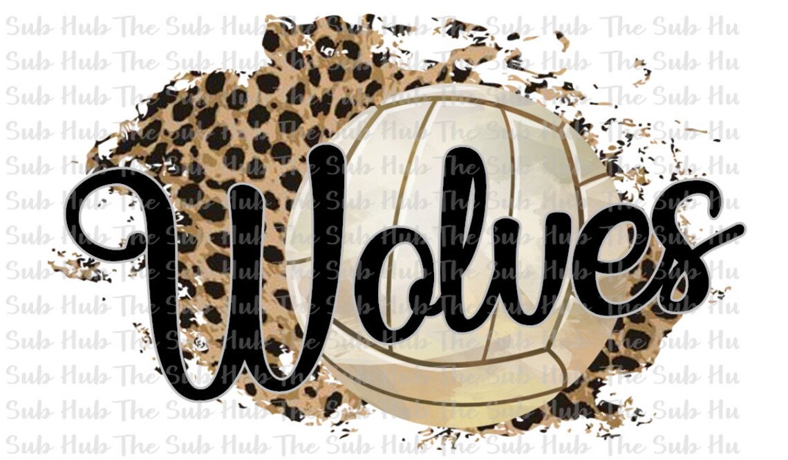 Wolves Volleyball Sublimation Design PNG File Digital - Etsy
