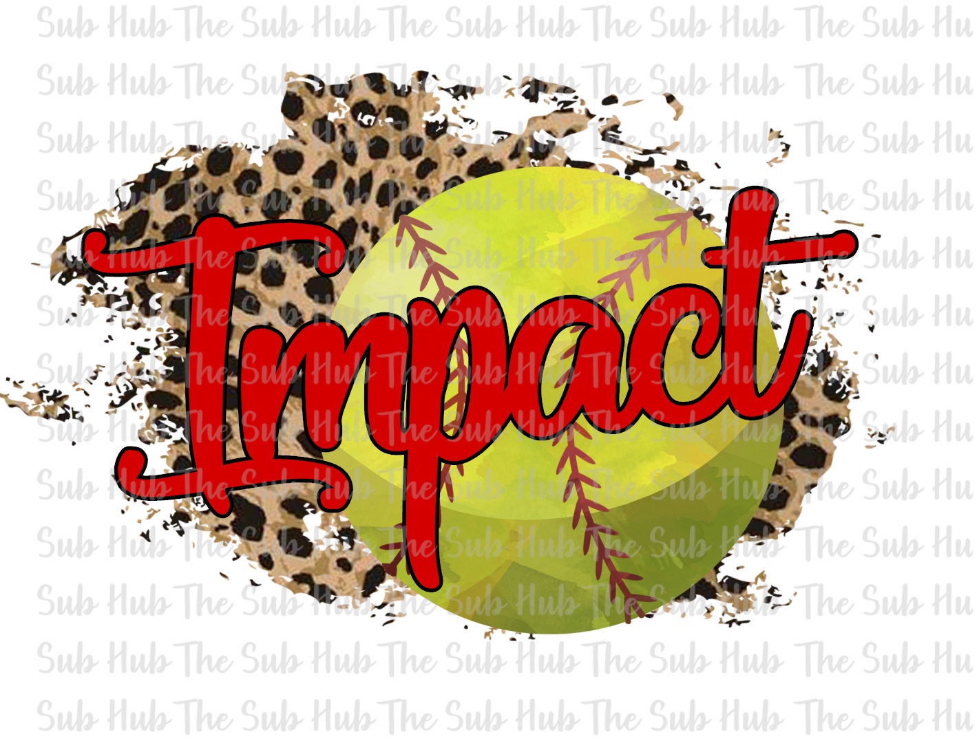 Cheetah Sublimation Transfer Impact Softball Leopard Ready to Press ...