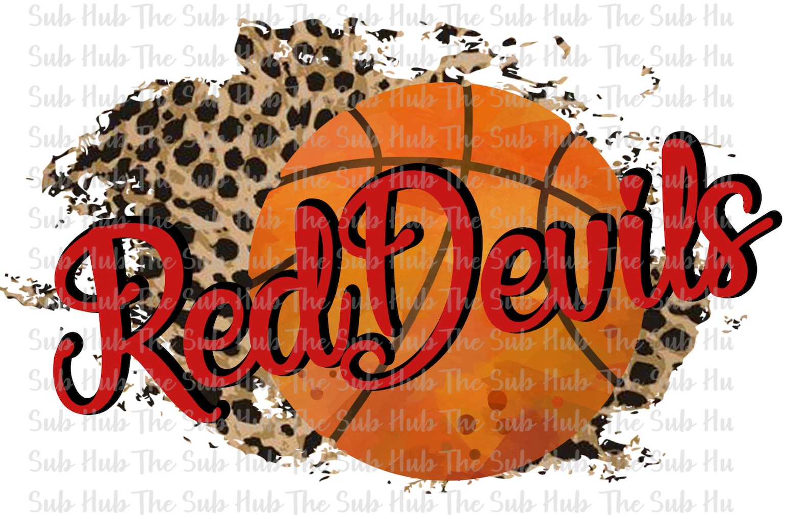 Red Devils Basketball Sublimation Design PNG File | Etsy