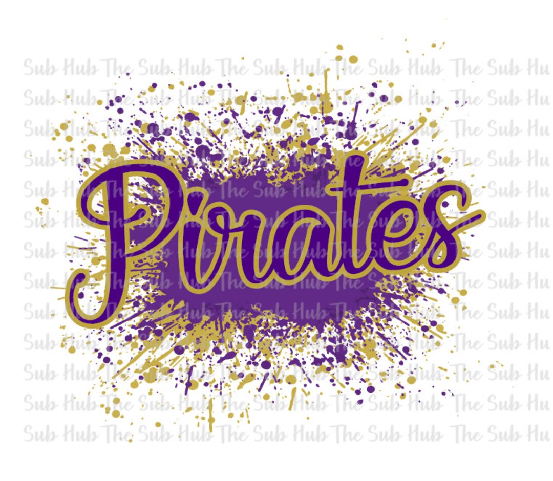 Pirates Design, Purple and Gold Background, Splatter | Sublimation ...