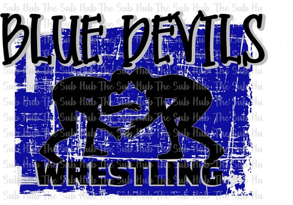 Blue Devils Wrestling Sublimation Design PNG File | Etsy