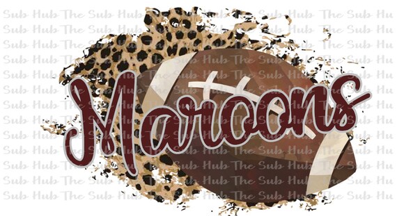 Marooons Football Sublimation Design PNG File Digital - Etsy