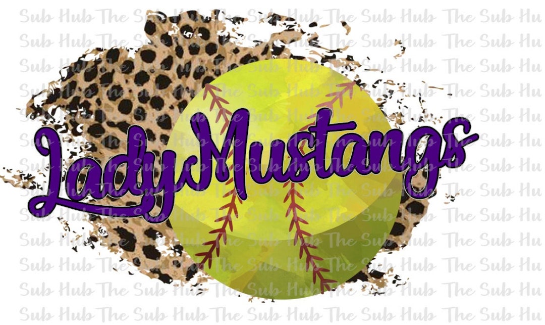 Lady Mustangs Softball | Sublimation Design | PNG File | Digital ...