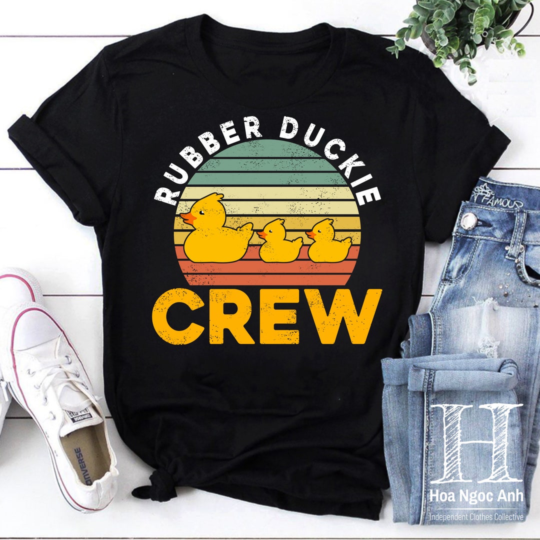 Duck Lover Retro Ducks Rubber Duckie Crew Vintage T-shirt, Funny Duck ...
