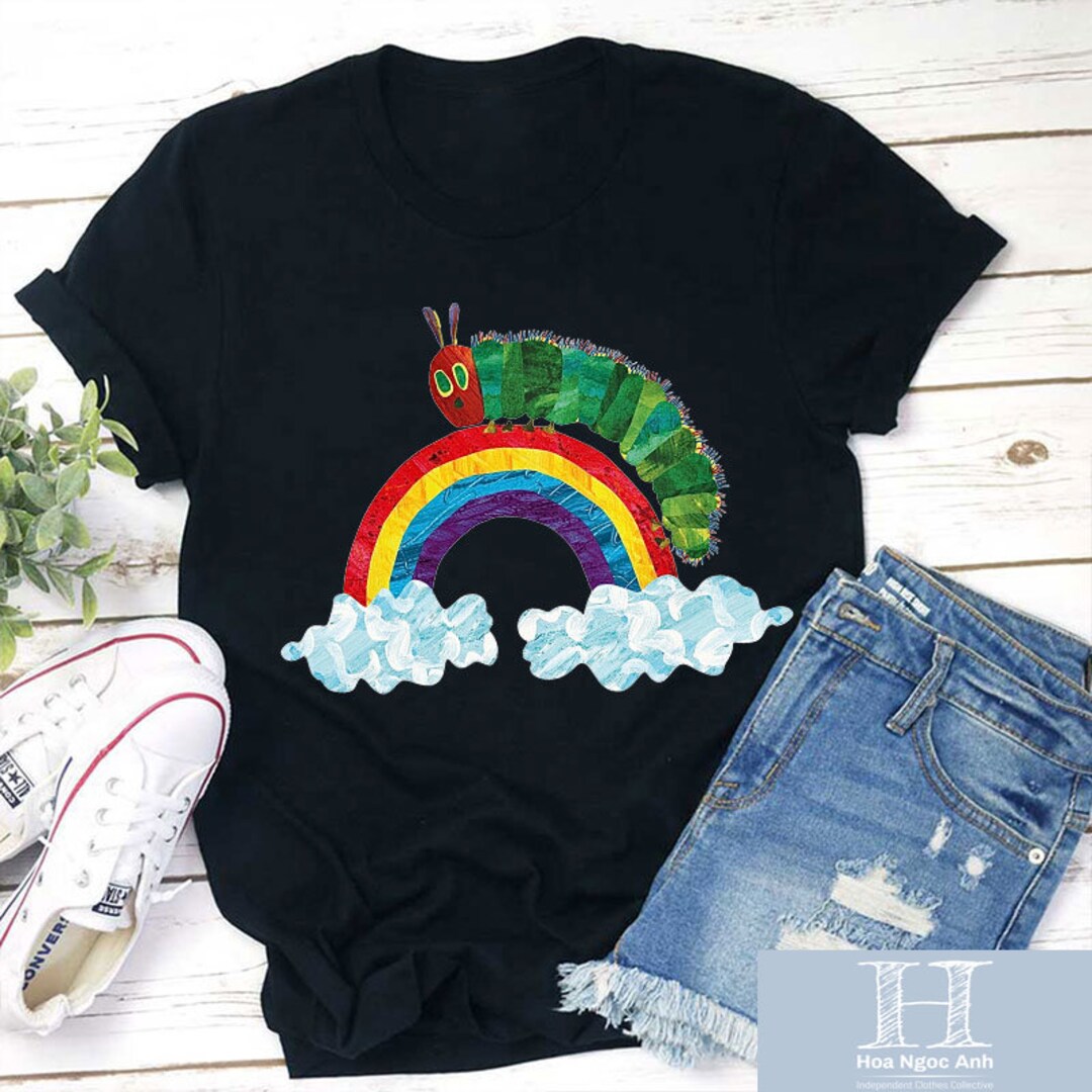 The Very Hungry Caterpillar Rainbow Teacher Unisex T-shirt, Caterpillar ...
