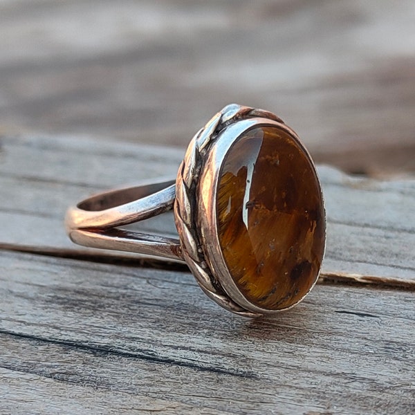Tiger Eye Ring - Etsy