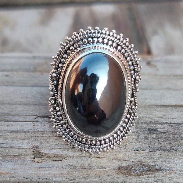 Hematite Ring - Etsy