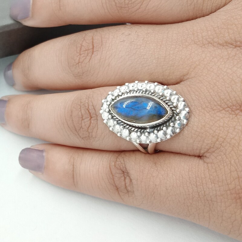 Labradorite Ring - Etsy