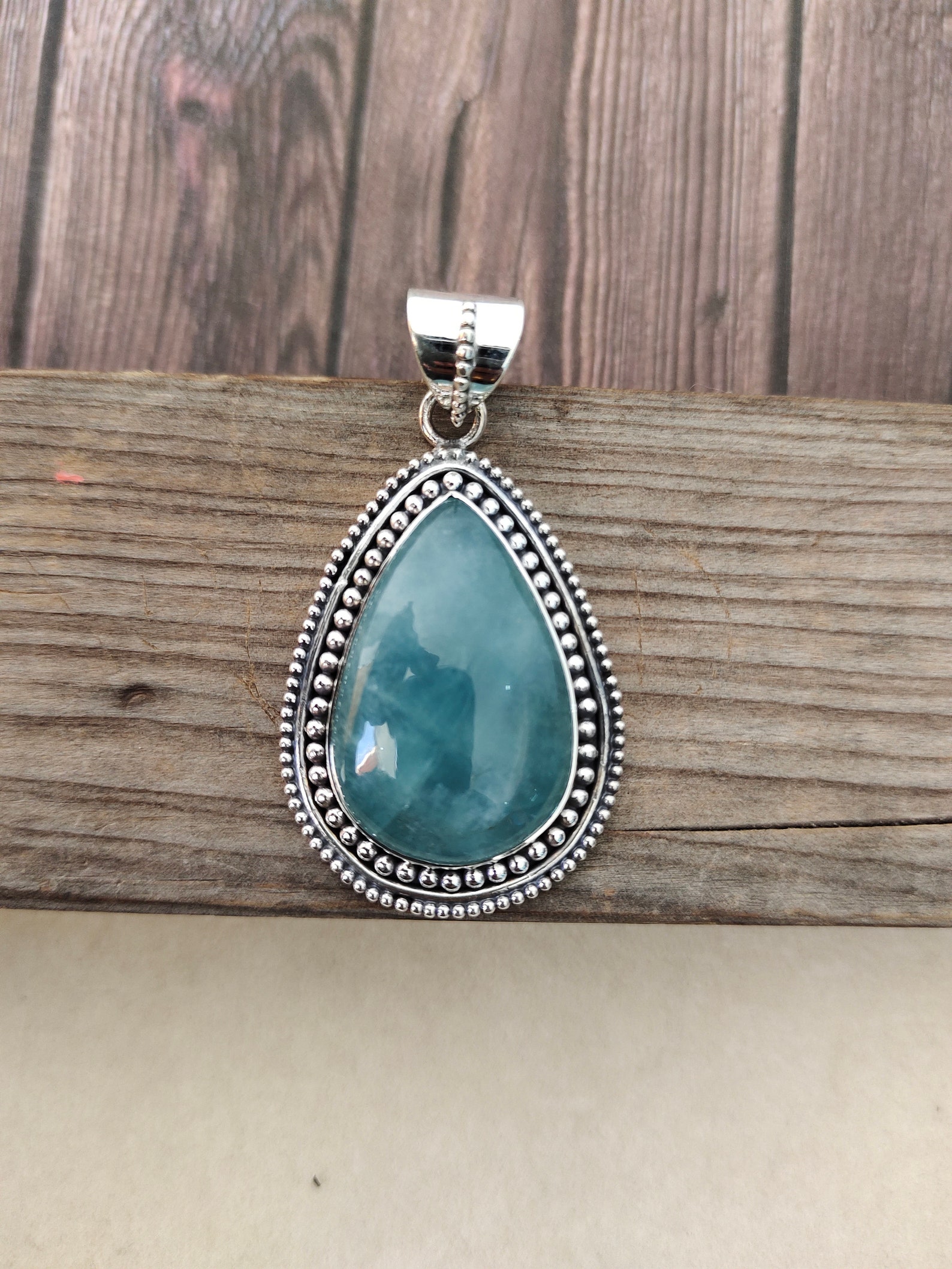 Amazonite Pendant in Solid 925-sterling Silver Gorgeous - Etsy