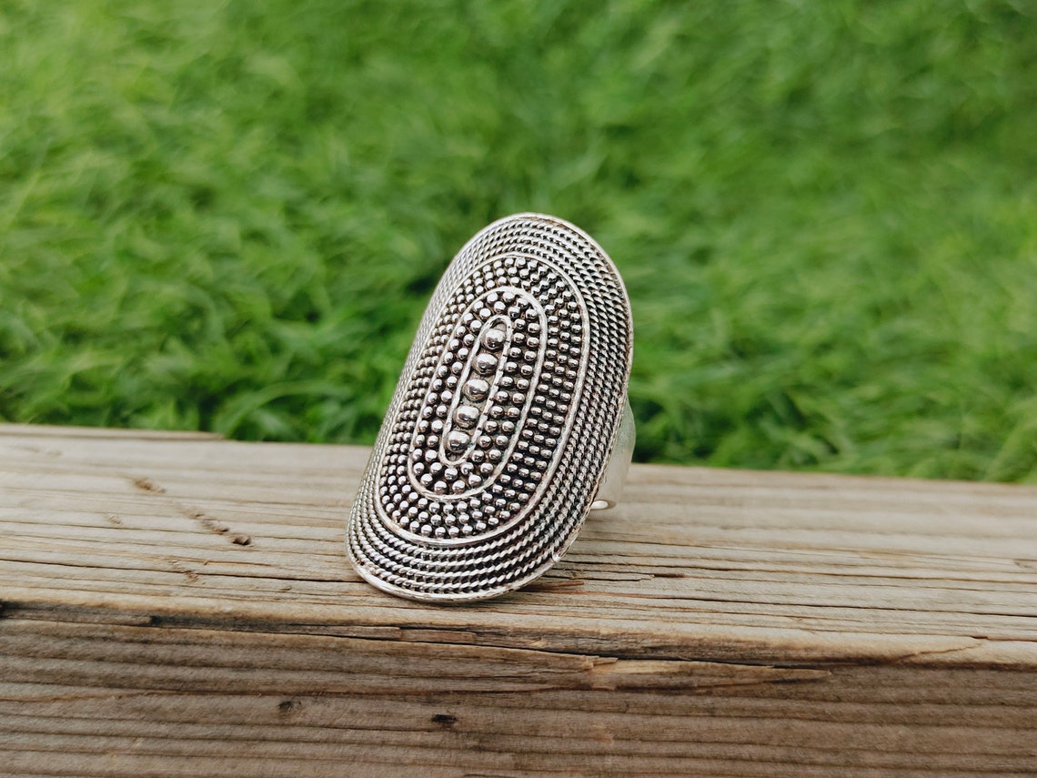 Full Finger Sterling Silver Ring Handmade Silver Ring - Etsy