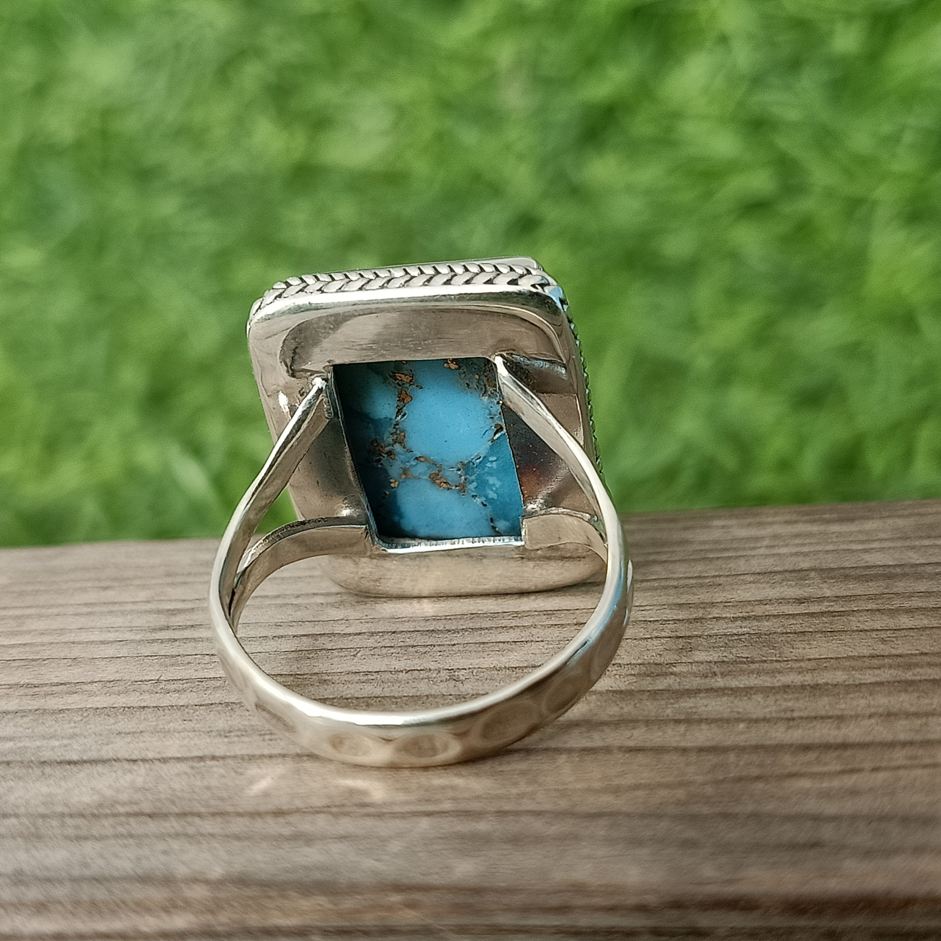Boho Statement Ring Composite Turquoise Sterling Silver Ring - Etsy