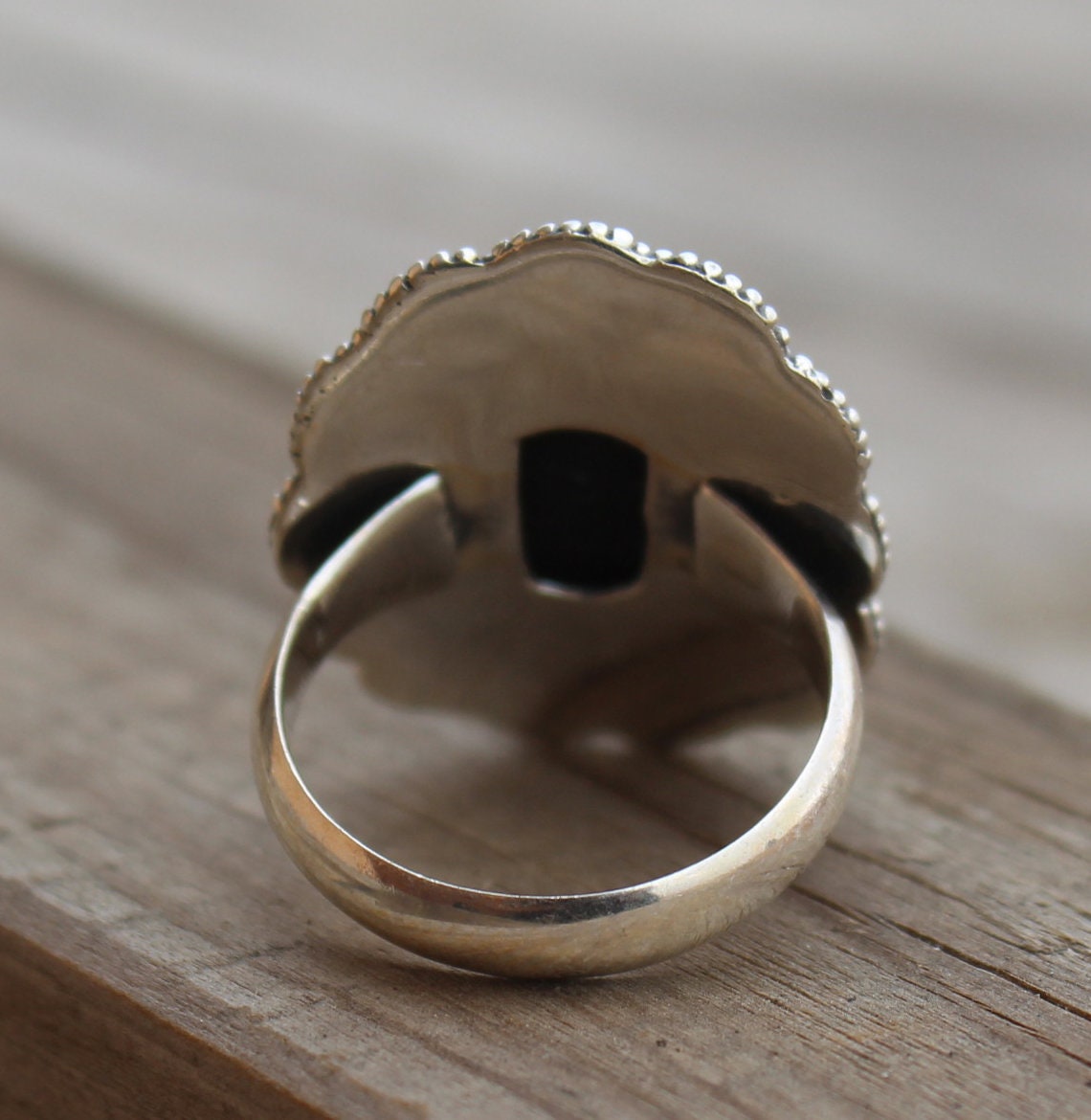 Abalone Shell Boho Ring boho Statement Ring sterling Silver - Etsy