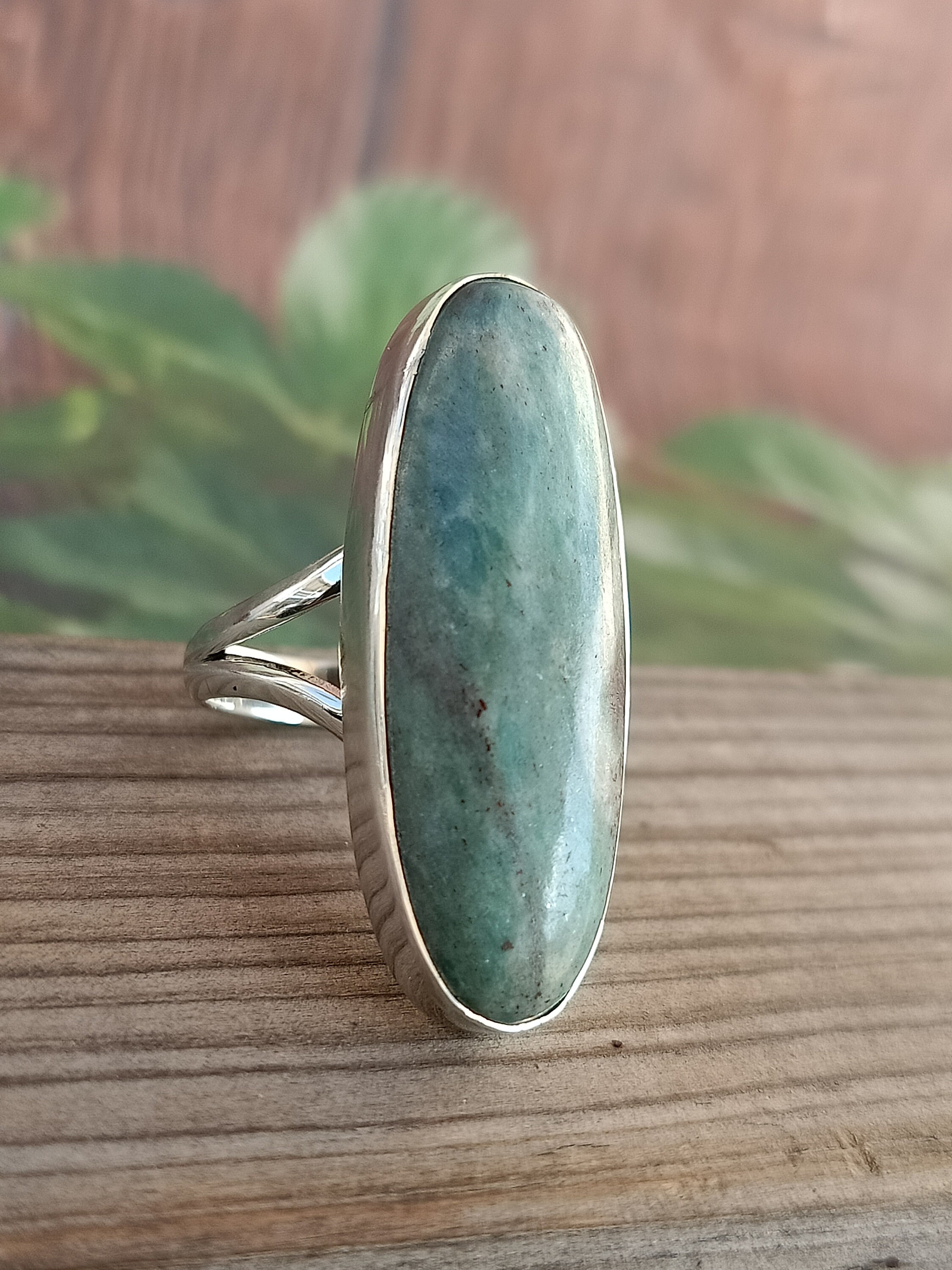 Boho Statement Ring Ruby Fuchsite Stone Sterling Silver Ring | Etsy