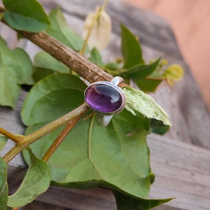 Boho Statement Ring - Amethyst Sterling Silver Ring - Hand Crafted ...