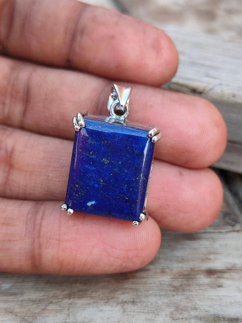 Handmade Lapis Pendant of Solid 925 Sterling Silver Beautiful | Etsy