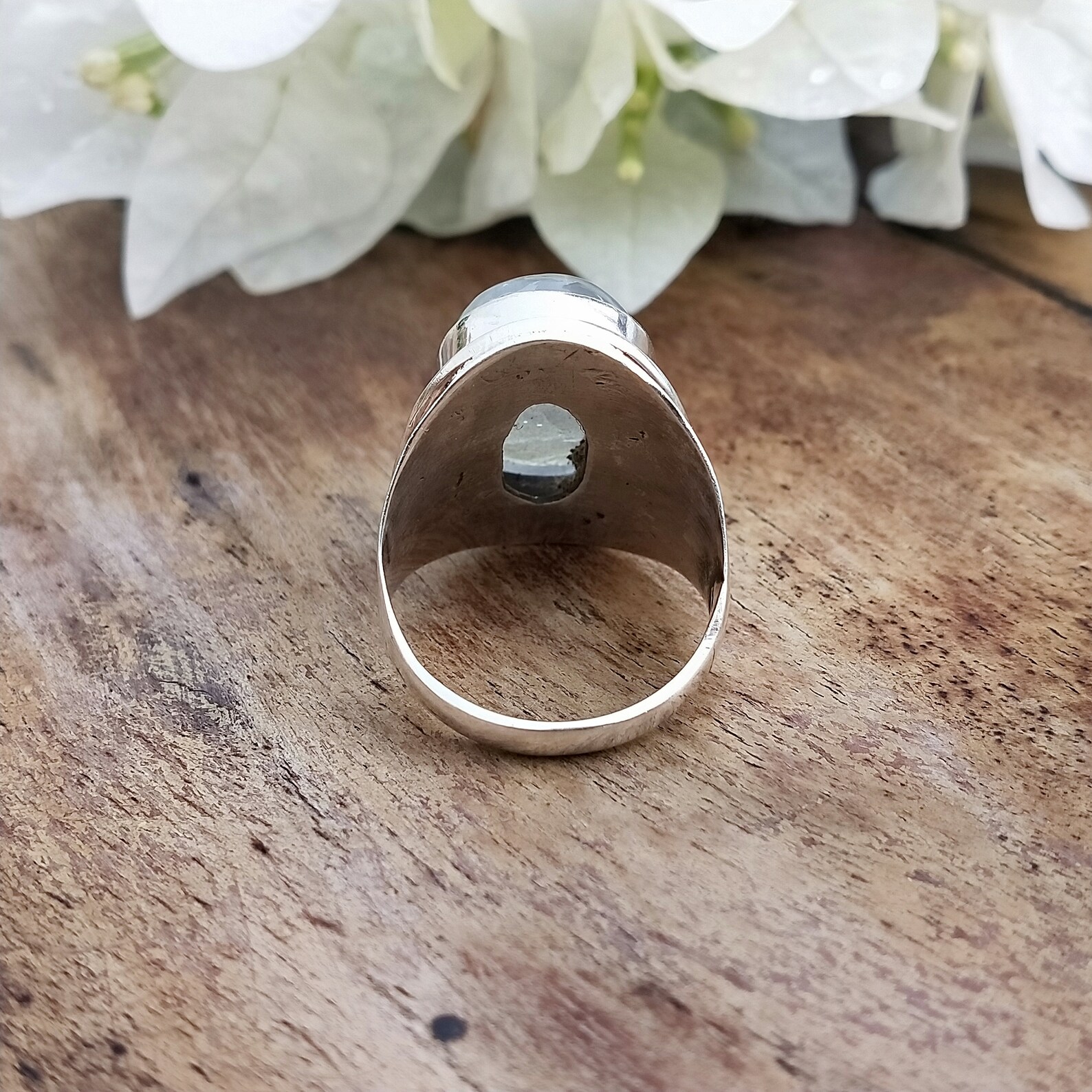 Moonstone Boho Ring Rainbow Moonstone Sterling Silver Ring | Etsy