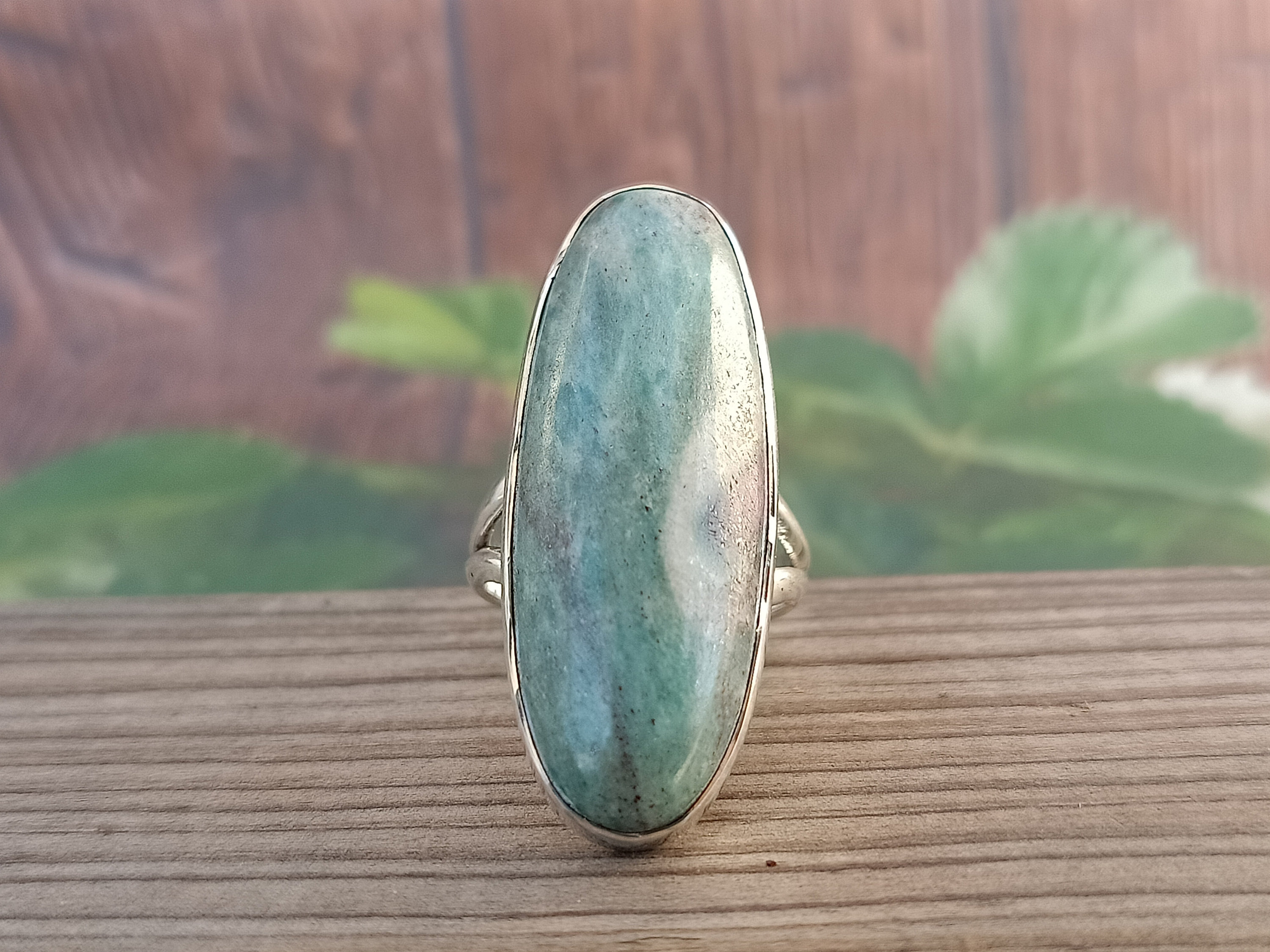 Boho Statement Ring Ruby Fuchsite Stone Sterling Silver Ring | Etsy