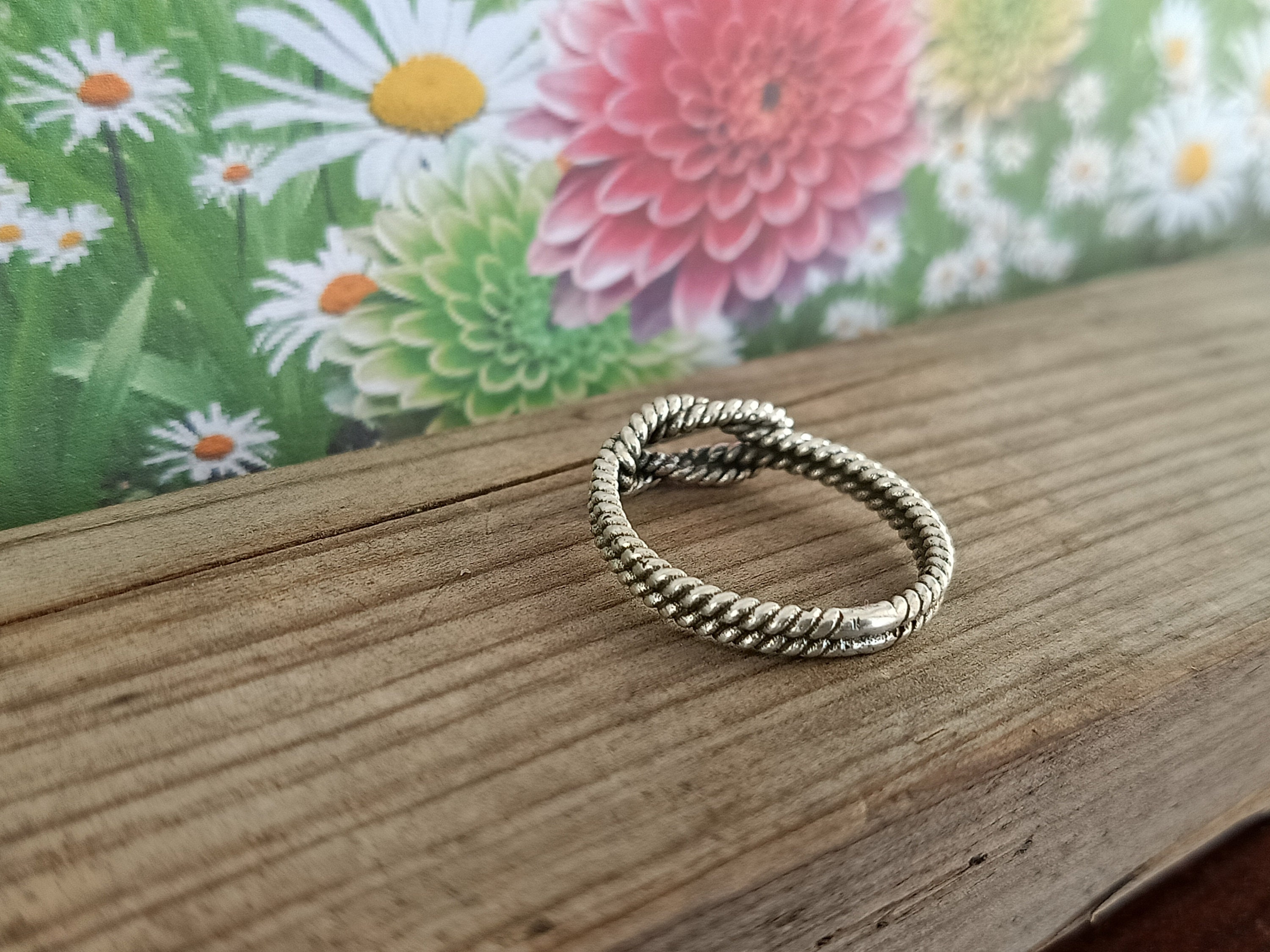 Double Knot Finger Sterling Silver Ring handmade Silver Ring | Etsy
