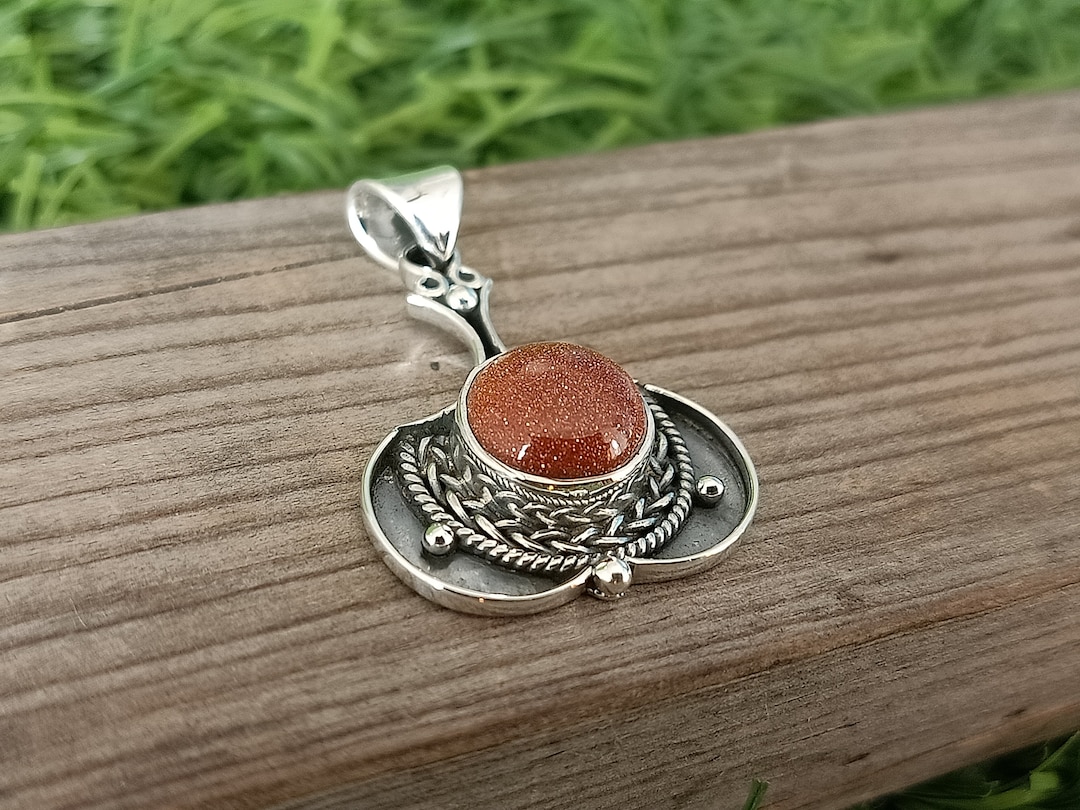 Beautiful Handmade Sunstone Pendant in Solid 925-sterling Silver ...