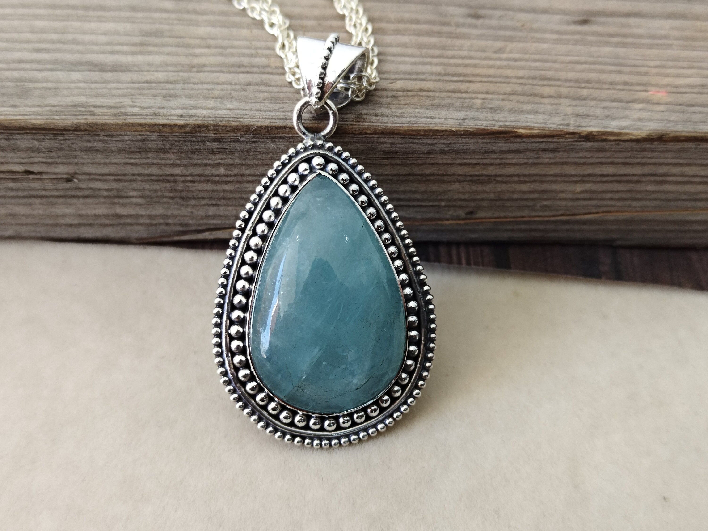 Amazonite Pendant in Solid 925-sterling Silver Gorgeous - Etsy
