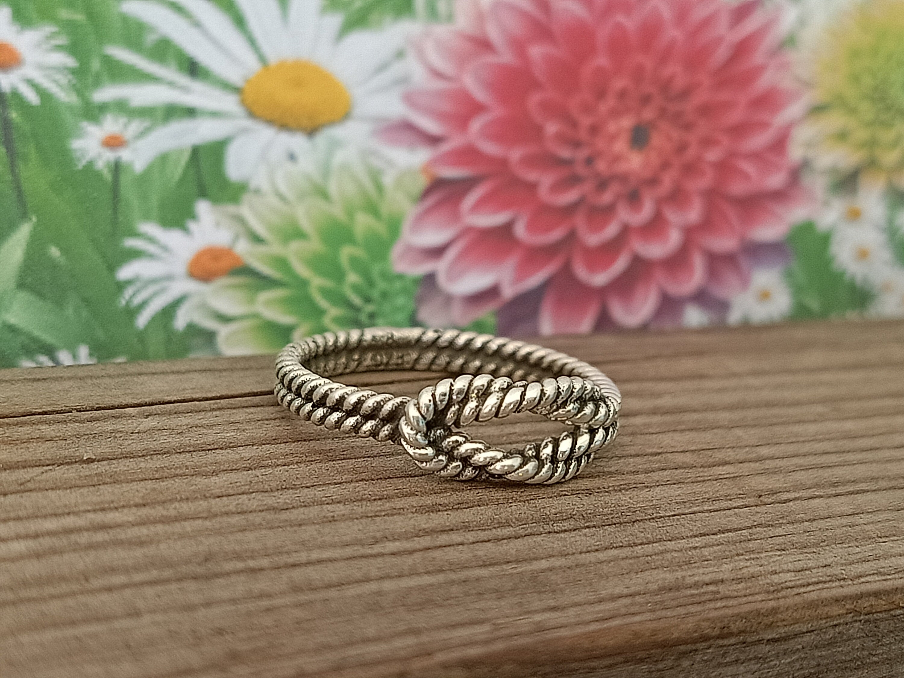 Double Knot Finger Sterling Silver Ring handmade Silver Ring | Etsy