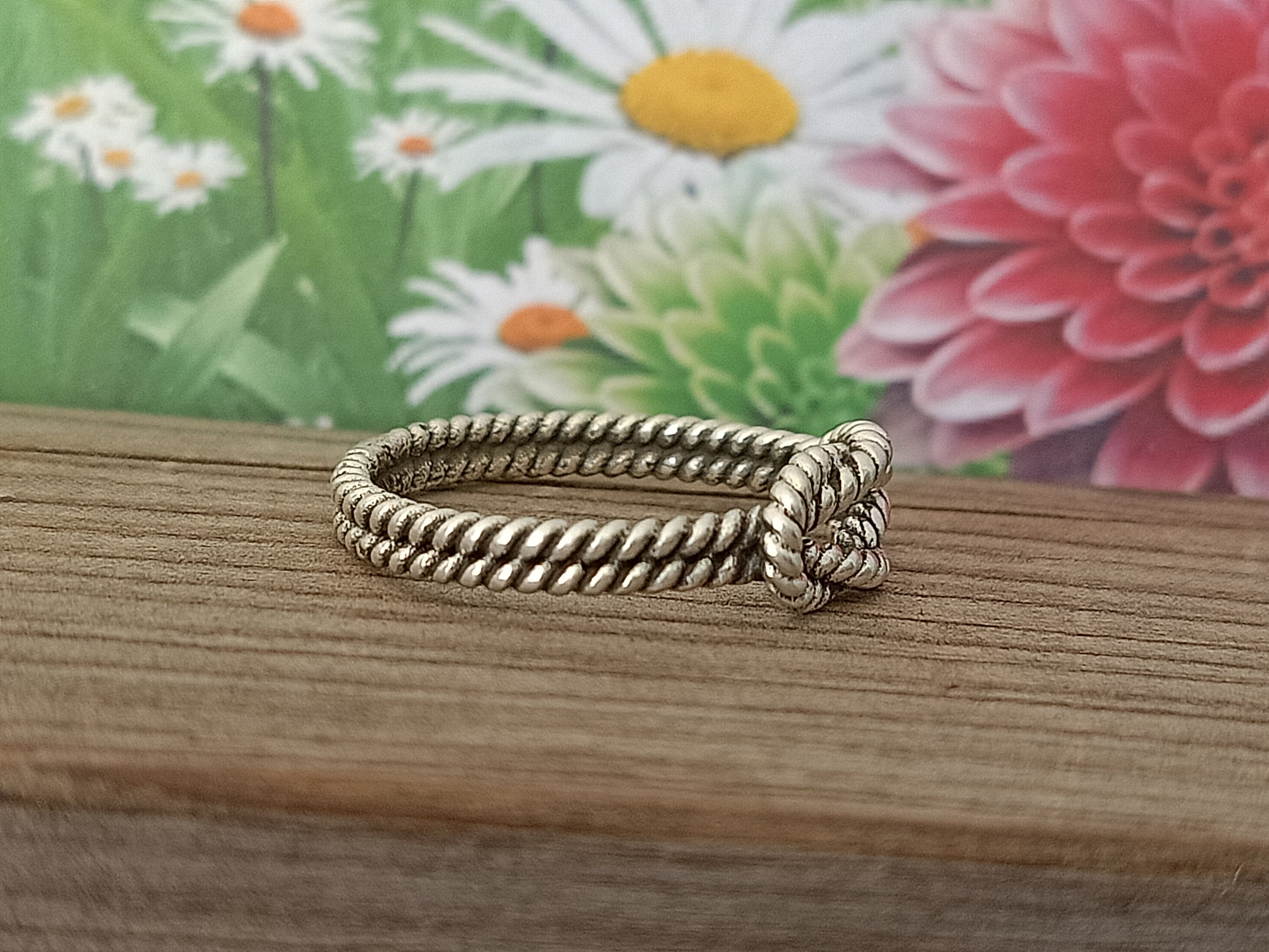 Double Knot Finger Sterling Silver Ring handmade Silver Ring | Etsy