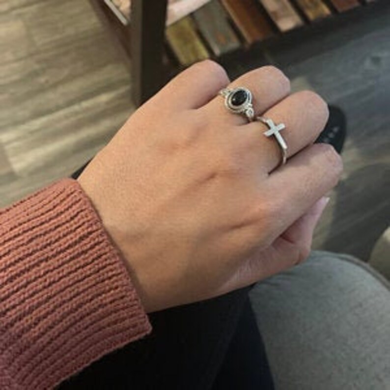 Boho Statement Ring black Onyx Hand Crafted Bohemian Ring | Etsy UK