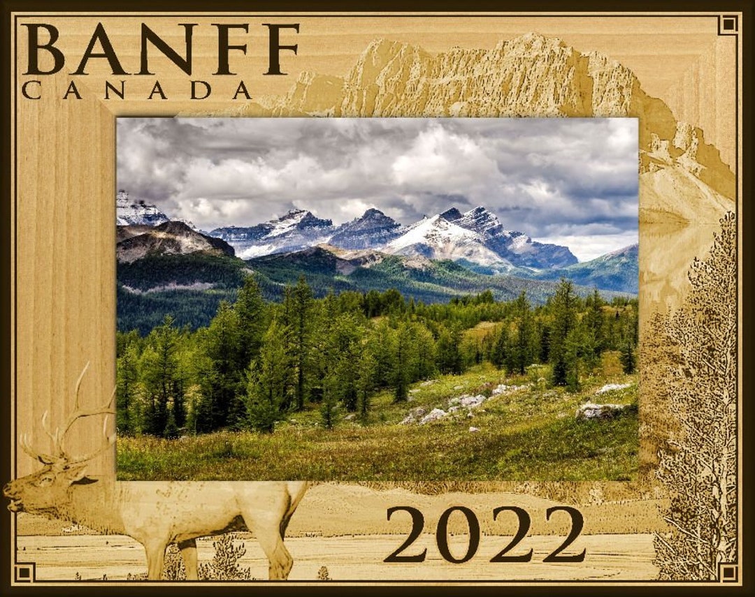 Personalized Banff Canada Laser Engraved Wood Picture Frame-great ...