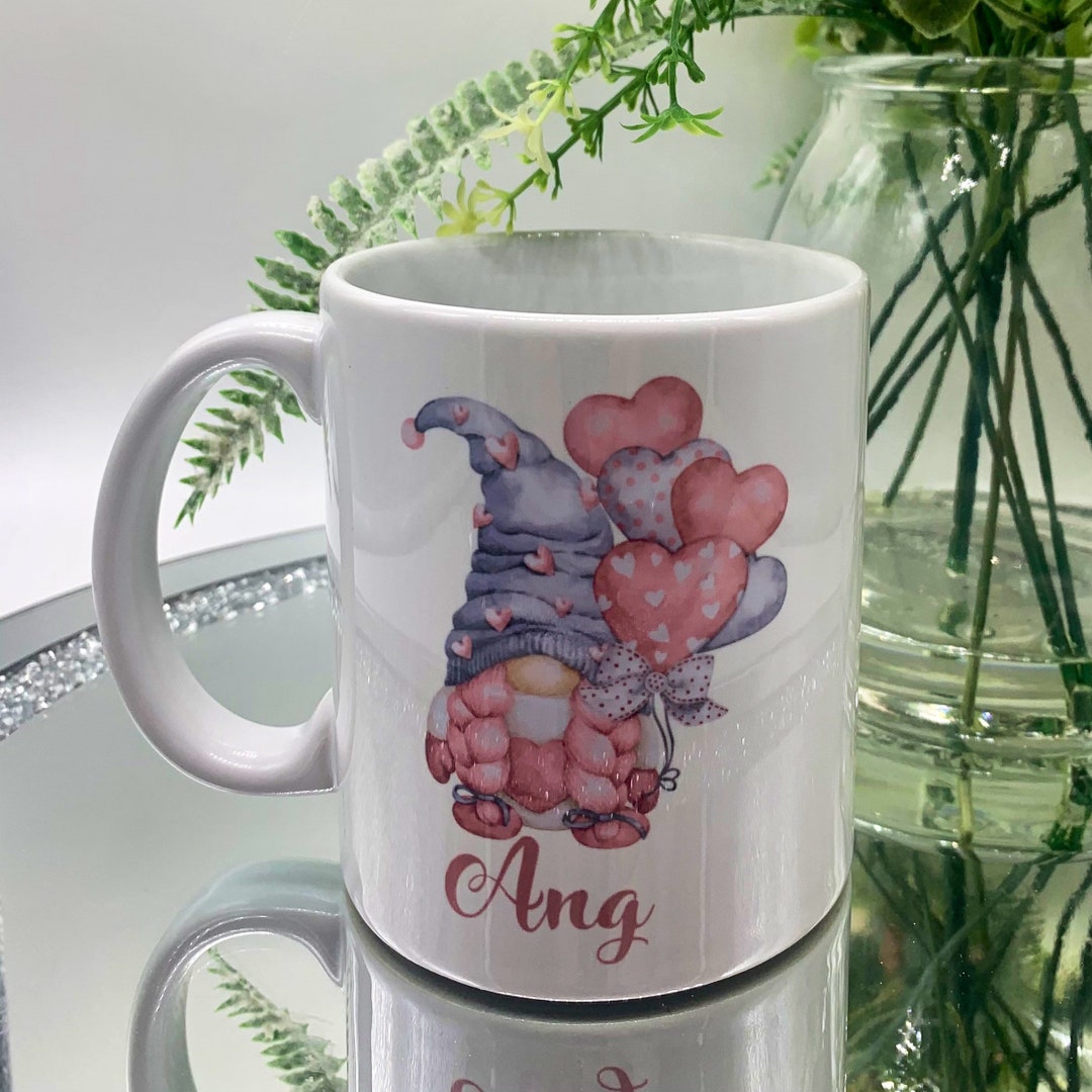 Gnome Mug Personalised Gift Cup Gonk Pink Gnome Girls FREE POSTAGE - Etsy