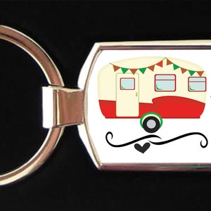 Personalised Caravan Keyring Key Ring Various Colours Comes Complete ...