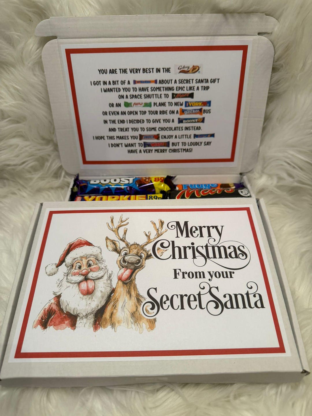 Secret Santa Chocolate Box • Christmas Gift Box • Office Secret Santa ...