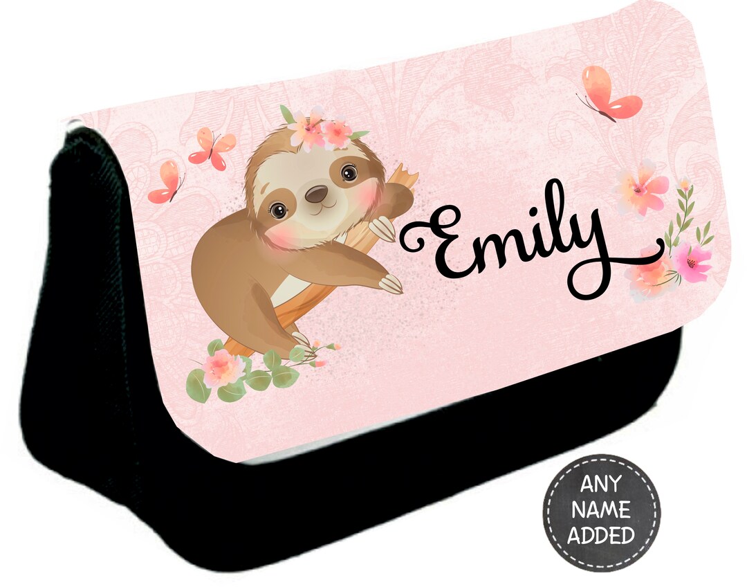 Personalized Sloth Pencil Case: Back to School Gift - Etsy UK
