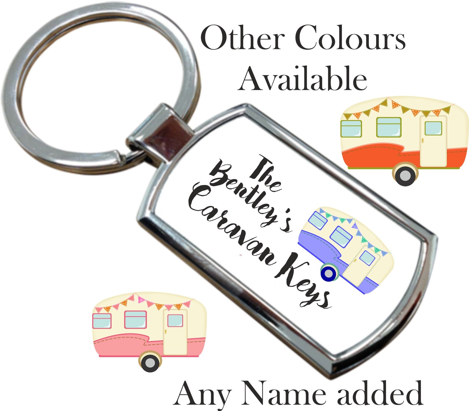 Personalised Caravan Keyring Key Ring Various Colours Comes - Etsy