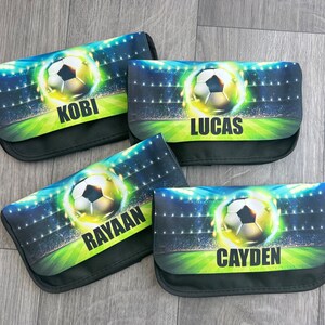 Personalised Pencil Case Bag Football Back to School Boys Fifa Free ...