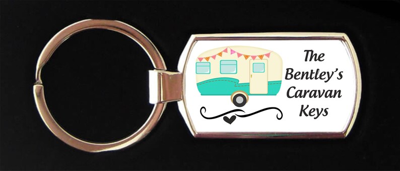 Personalised Caravan Keyring Key Ring Various Colours Comes - Etsy